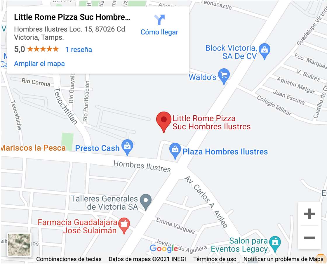 Sucursales | Little Rome Pizza!