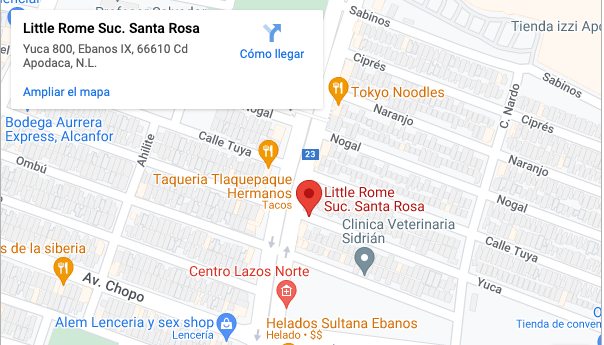 Sucursales | Little Rome Pizza!