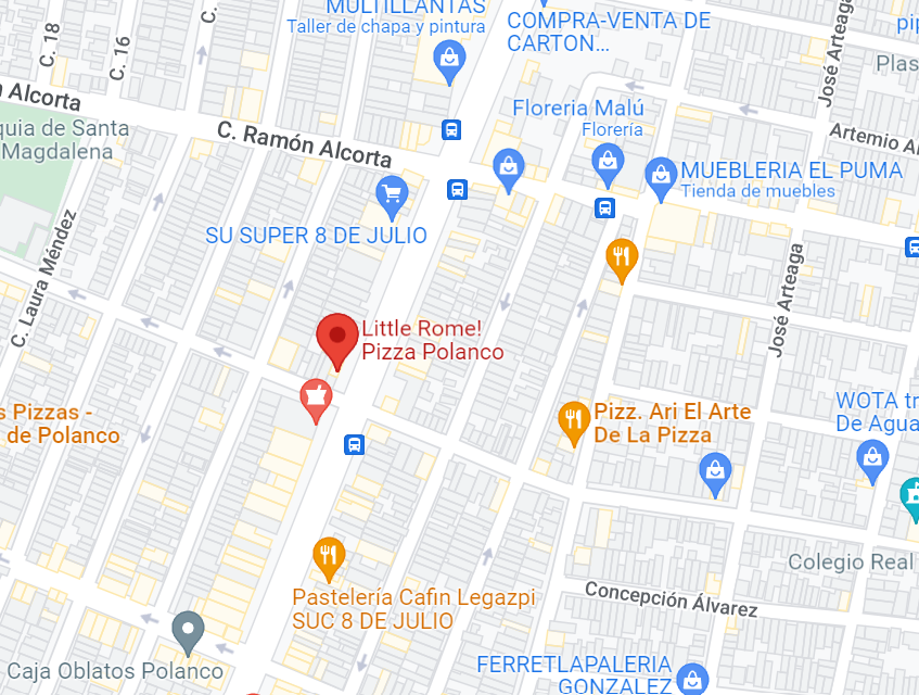 Sucursales | Little Rome Pizza!