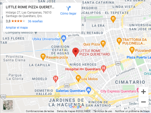 Sucursales | Little Rome Pizza!